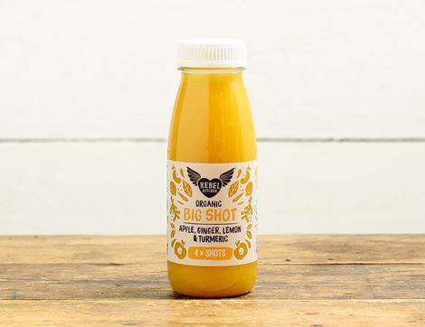 Organic Ginger, Turmeric, Lemon & Apple Big Shot, Rebel Kitchen (250ml ...