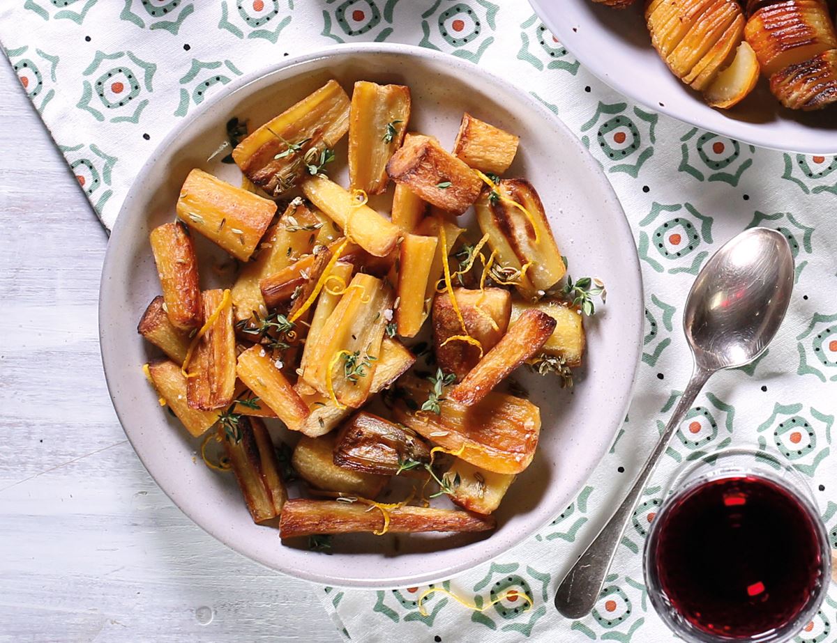 Parsnip Roasties with Lemon, Fennel & Thyme Recipe | Abel & Cole