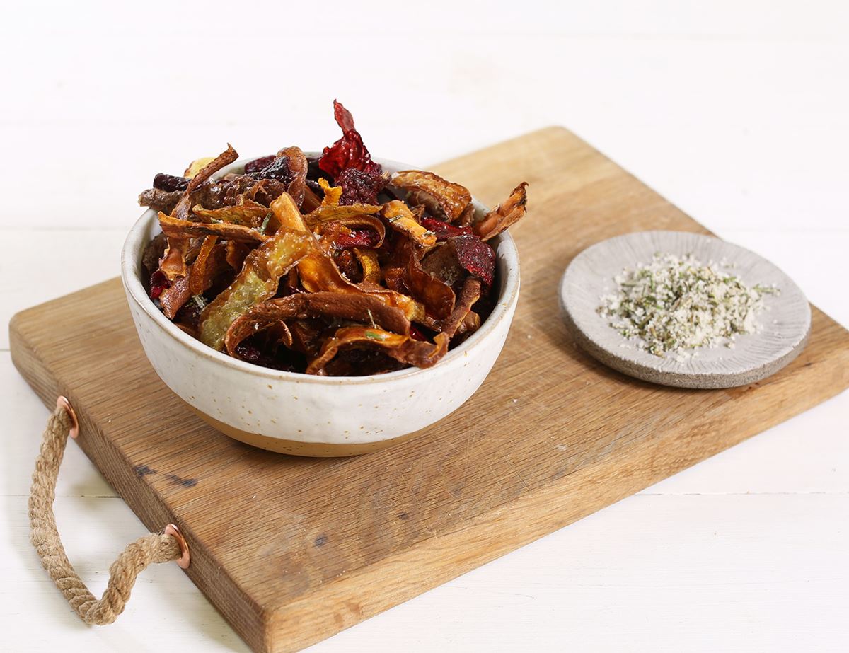 Root Veg Peel Crisps with Rosemary Salt Recipe | Abel & Cole