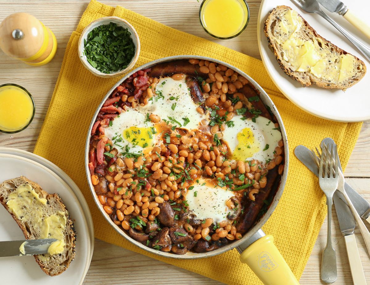 One Pan Full English Fry-Up Recipe | Abel & Cole