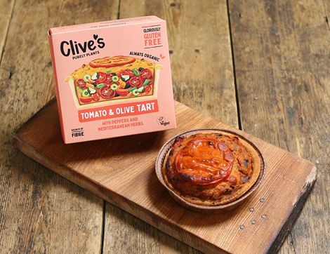 Tomato & Olive Tart, Organic, Clive's (190g) | Abel & Cole